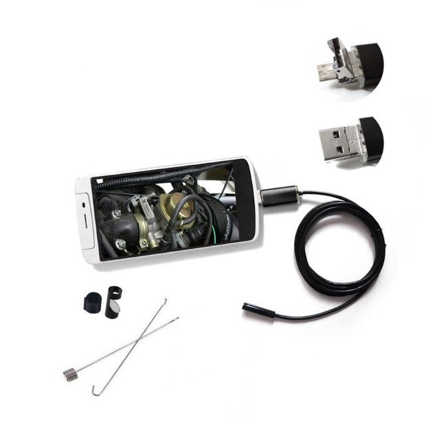 ANDOWL Q-HD211 2 In 1 Waterproof 5m Micro USB Endoscope Inspection Bor ...