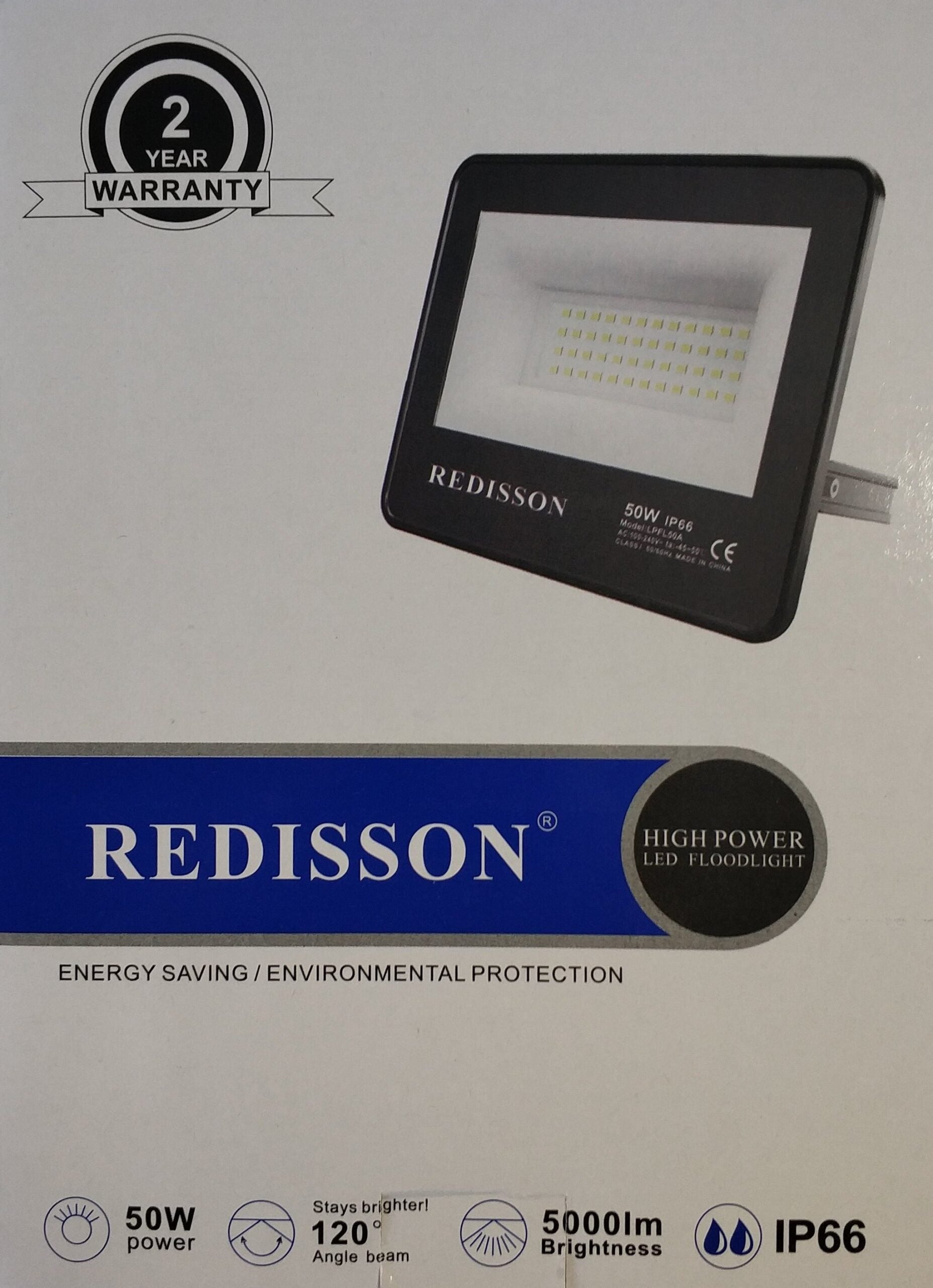 Redisson 50Watt 220v AC Outdoor LED Flood Light – Electromann SA