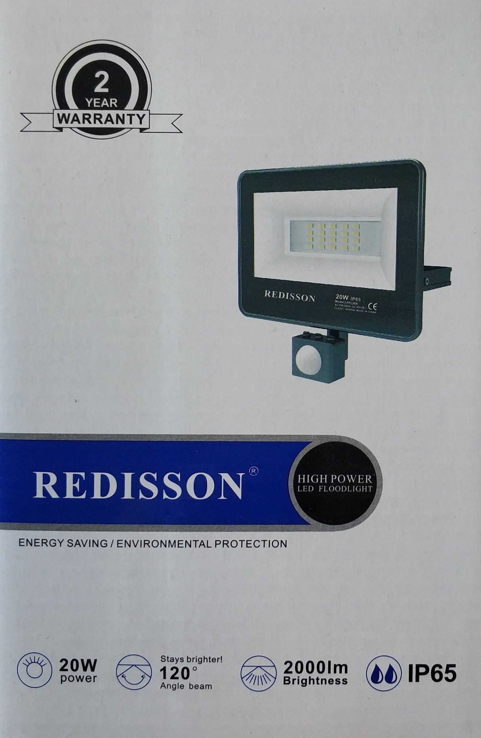 Redisson 20Watt Motion Sensing 220v AC Outdoor LED Flood Light ...
