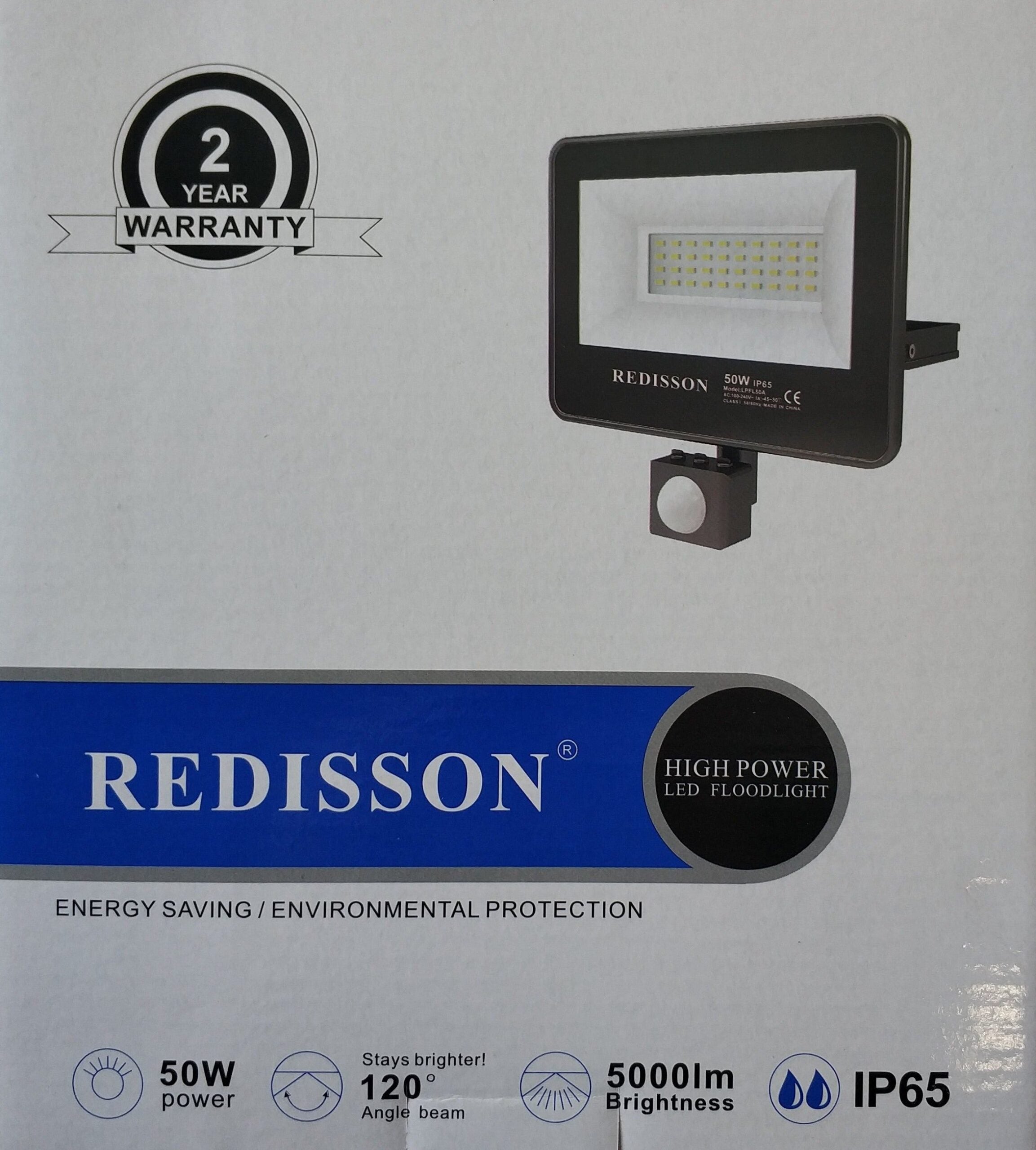Redisson 50Watt Motion Sensing 220v AC Outdoor LED Flood Light ...