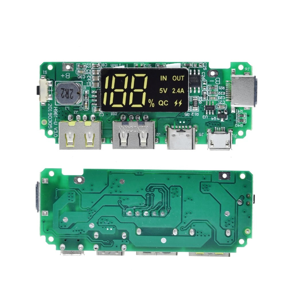 Dual USB 5V 2.4A Micro/Type-C USB Mobile Power Bank Charging Board - F ...