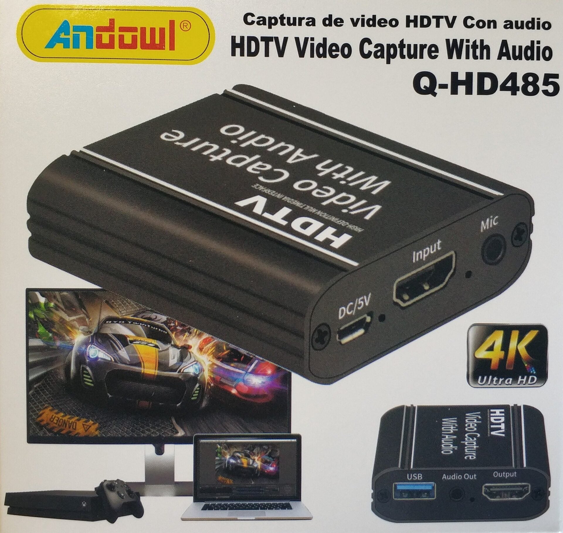 Andowl Q-HD485 HDTV Video and Audio Capture Device - Record High-Defin ...