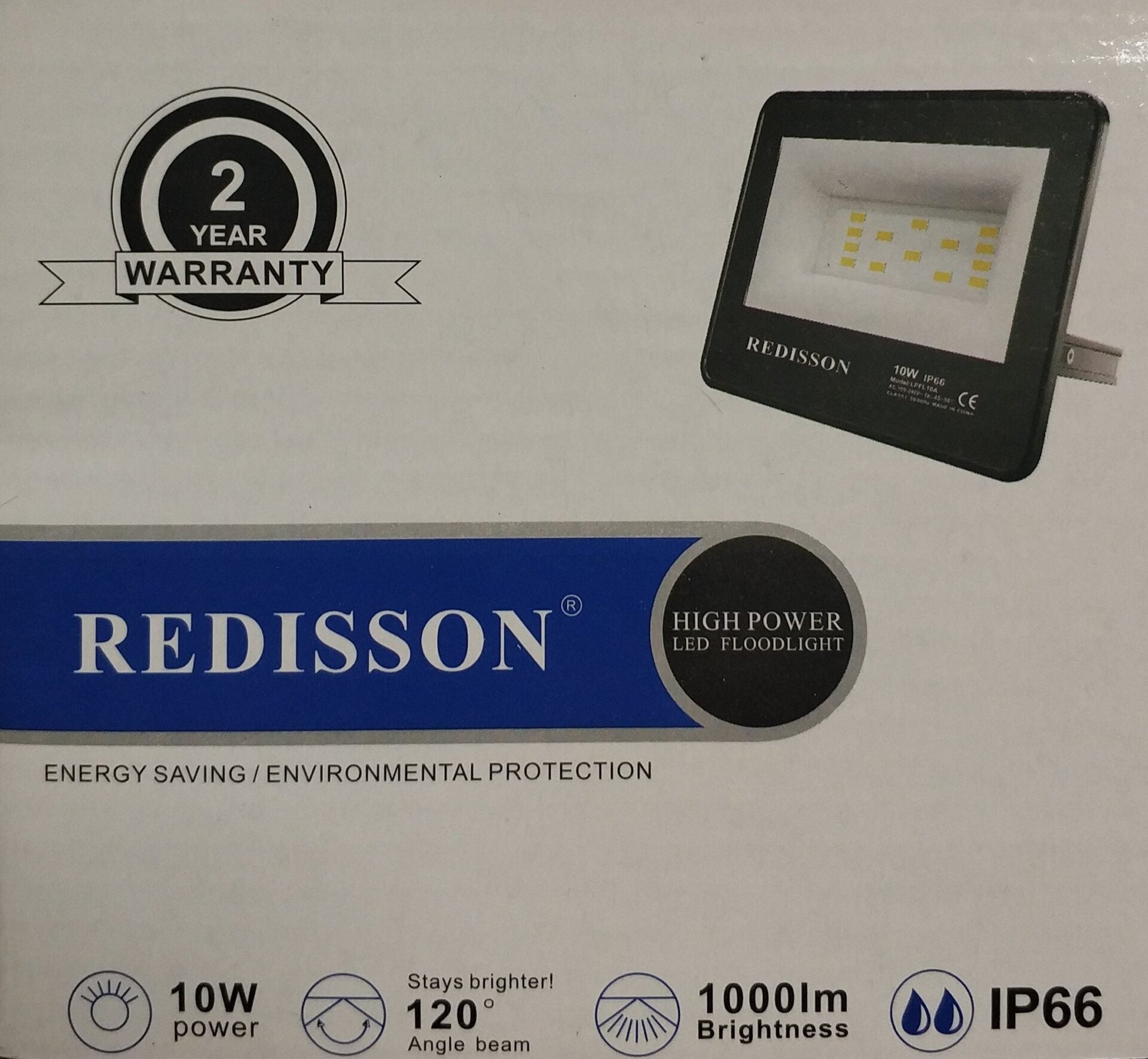 REDISSON 10Watt 220v AC Outdoor LED Flood Light – Electromann SA