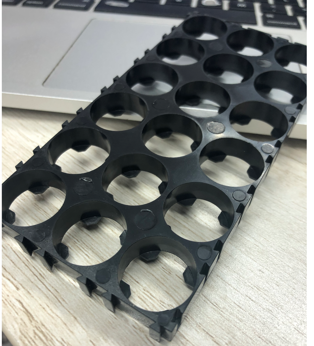 3x6 Battery Spacer Plastic Holder for 18650 Lithium Cells | Electromann SA