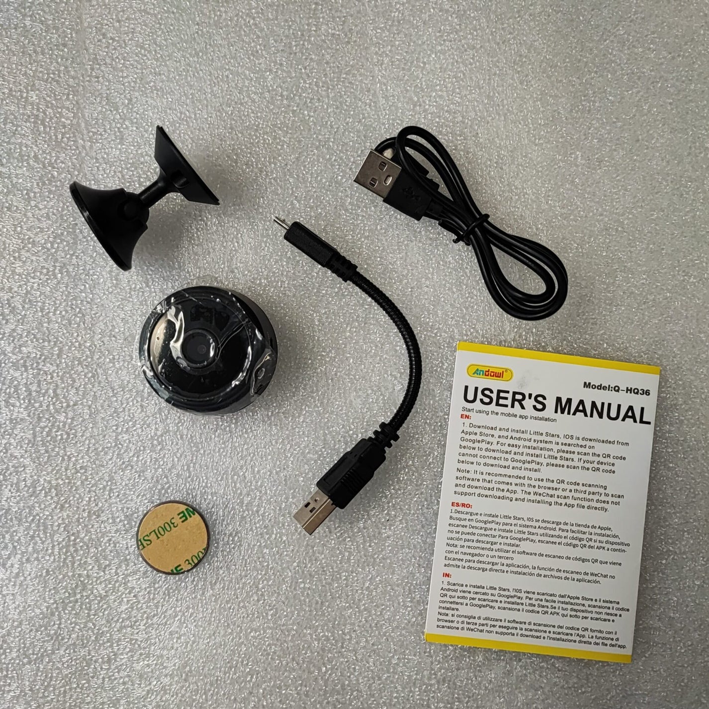 Andowl Q-HQ36 Mini WiFi Indoor IP Web Monitor Camera 720p – Electromann SA