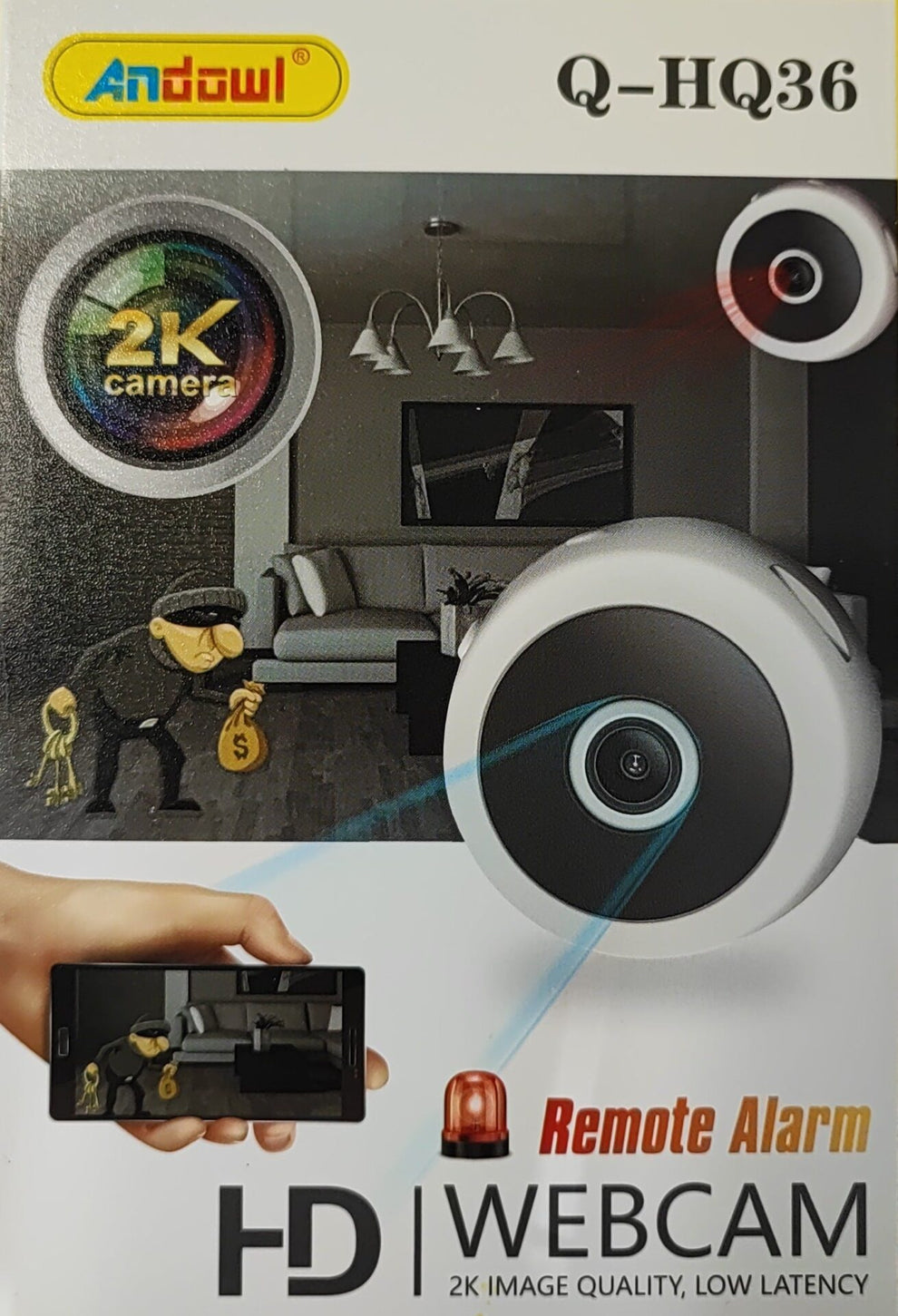 Andowl Q-HQ36 Mini WiFi Indoor IP Web Monitor Camera 720p – Electromann SA