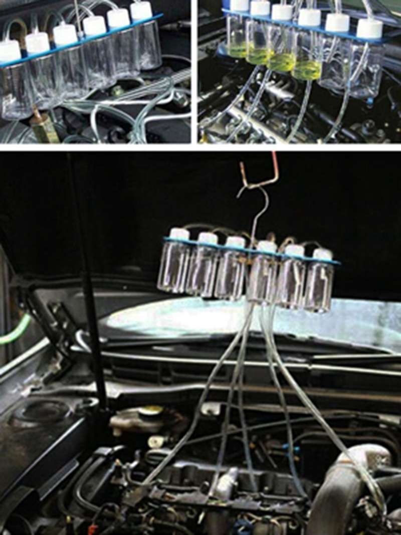 Diesel Injector Flow Meter Test Kit with 6 Cylinder Common Rail Adaptor ...