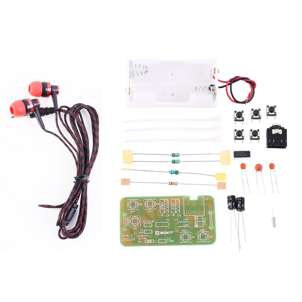 DIY FM Stereo Radio Module with Headset - Adjustable 76-108MHz Wireles – Electromann SA