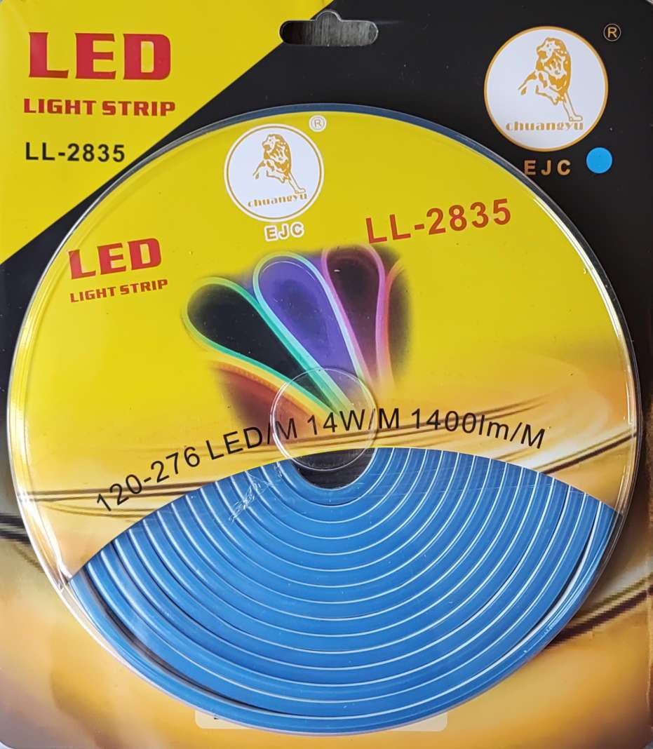 EJC 5m Weatherproof Neon Flexible LED Light Strip Kit with 600 x 2835 ...