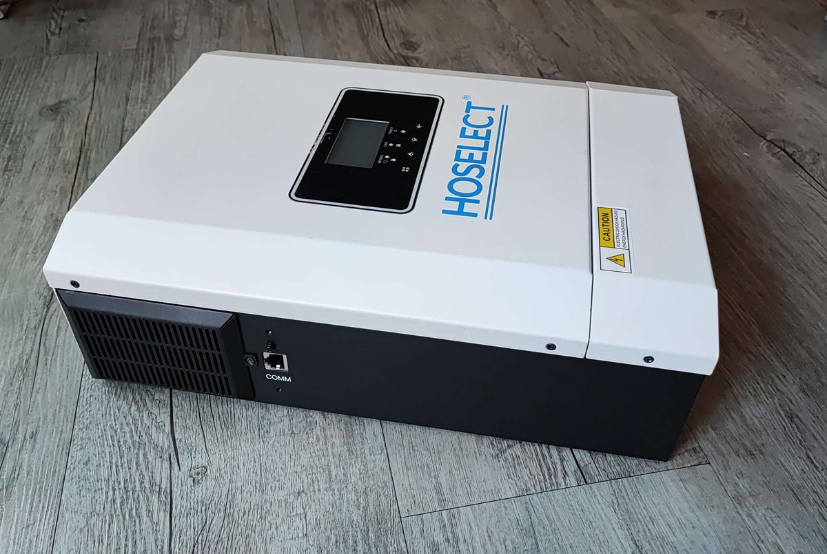 Hoselect 2KVA 1600w12v suiwer sinus hibriede sonkrag 80Amp PWM ...