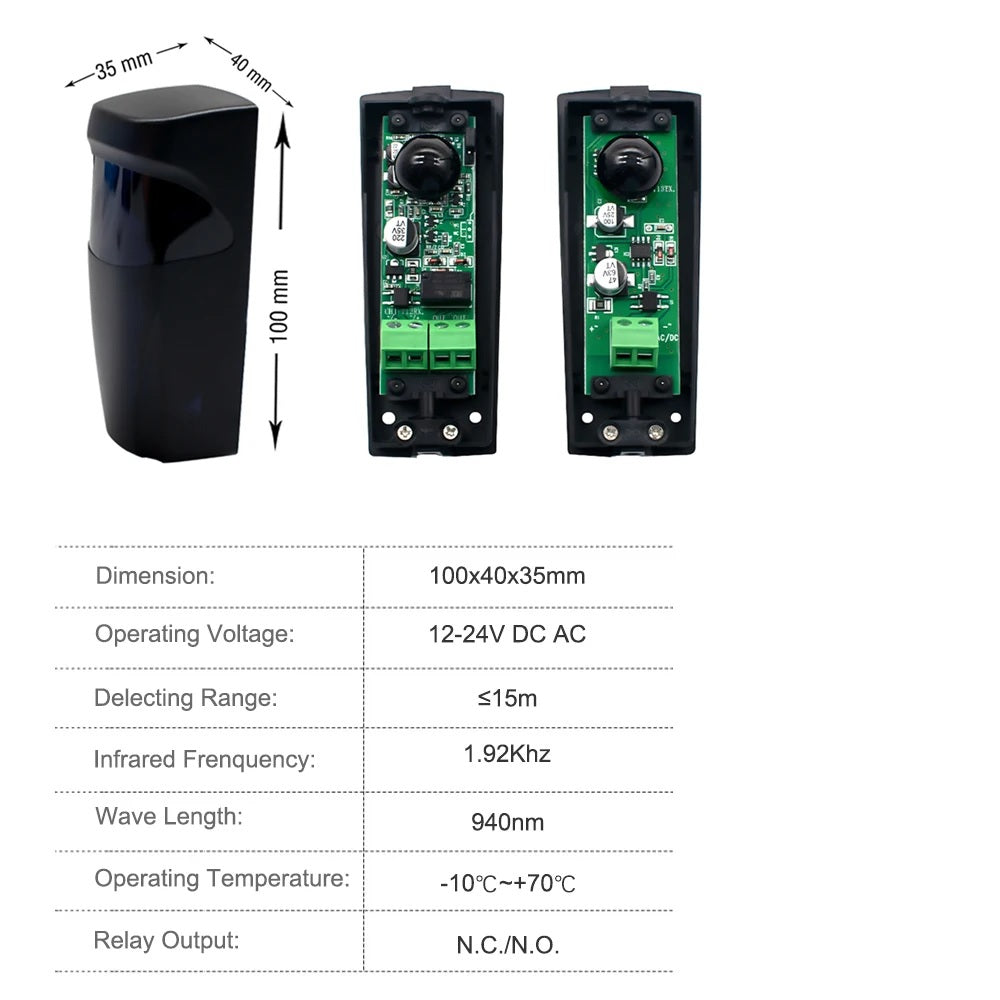 Single Wireless Beam Alarm Motion Sensor | Electromann SA