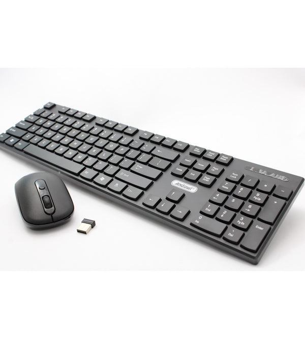 Andowl Q-5003 2.4G Ultra Slim Portable Wireless Keyboard & Mouse Combo ...