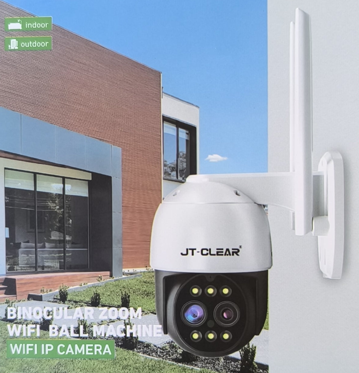JT-CLEAR 4MPx4MP Dual Lens Binocular Zoom Wifi Ball Wireless IP Camera ...