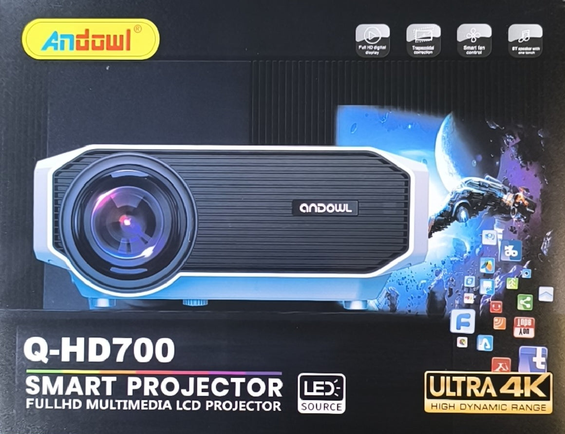 Andowl Q-HD700 Ultra 4K HD Smart Home Theatre Multimedia LED Projector ...
