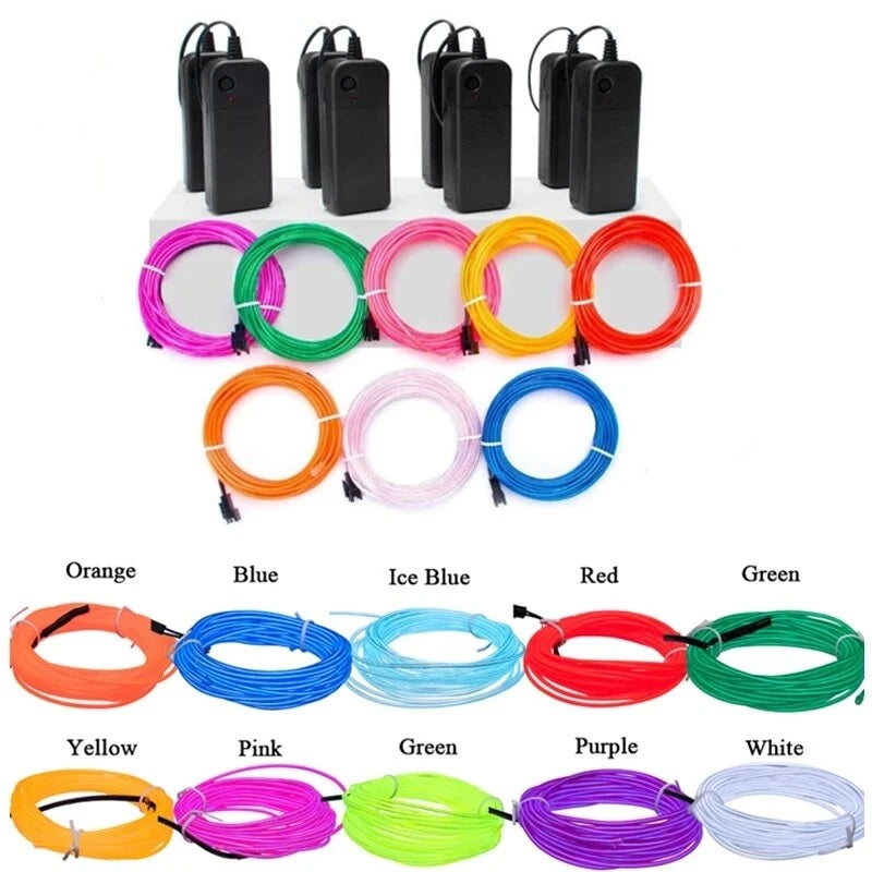 3m Electroluminescent Neon Wire – Flexible and Vibrant Glow Lighting ...
