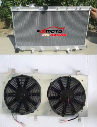 Aluminum Radiator + Cooling Fans for Subaru Impreza WRX/STI GDB GD8 GD ...