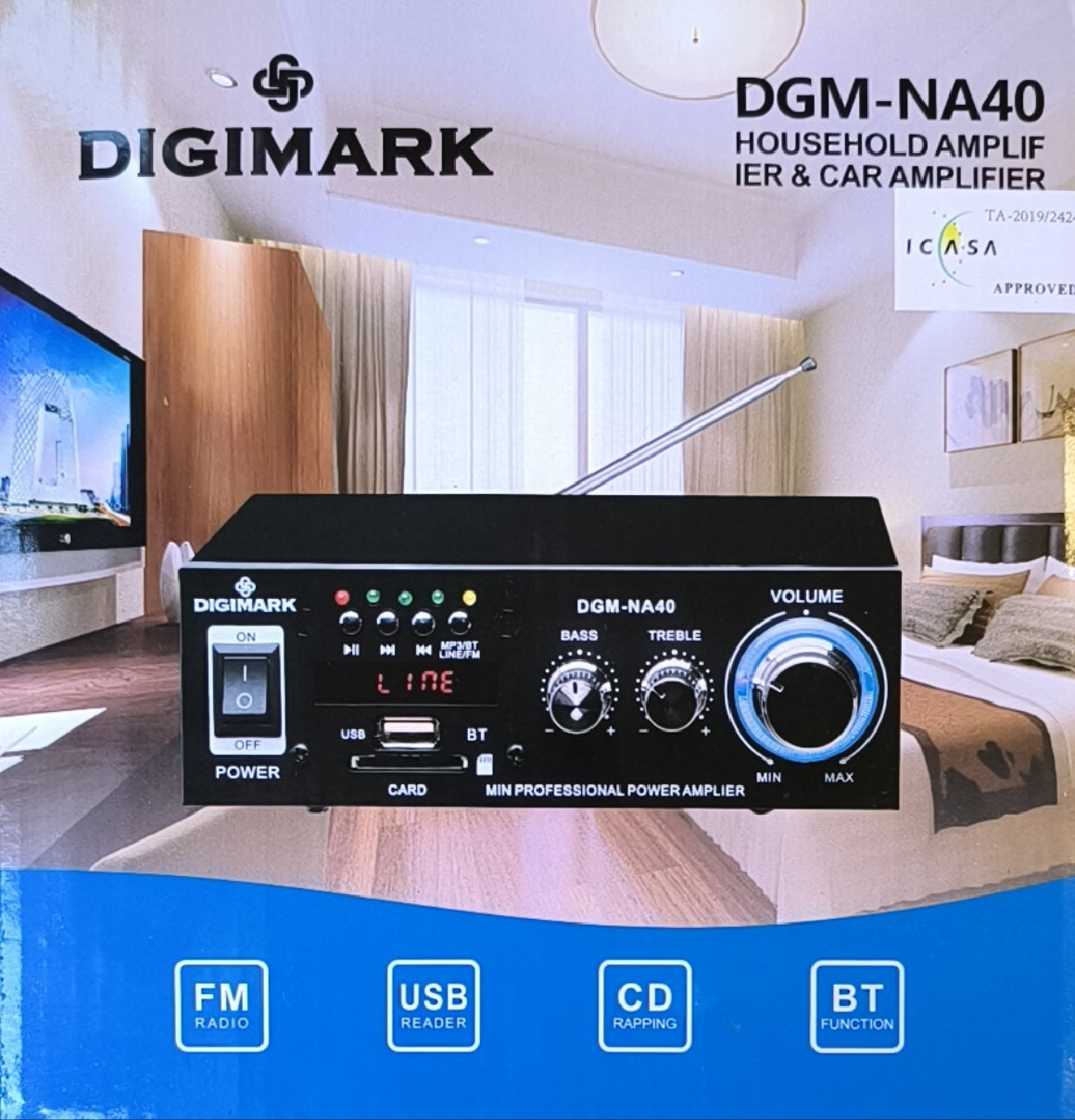 Digimark DGM-NA40 Super Bass Power Amplifier Music Player - Rich and P ...