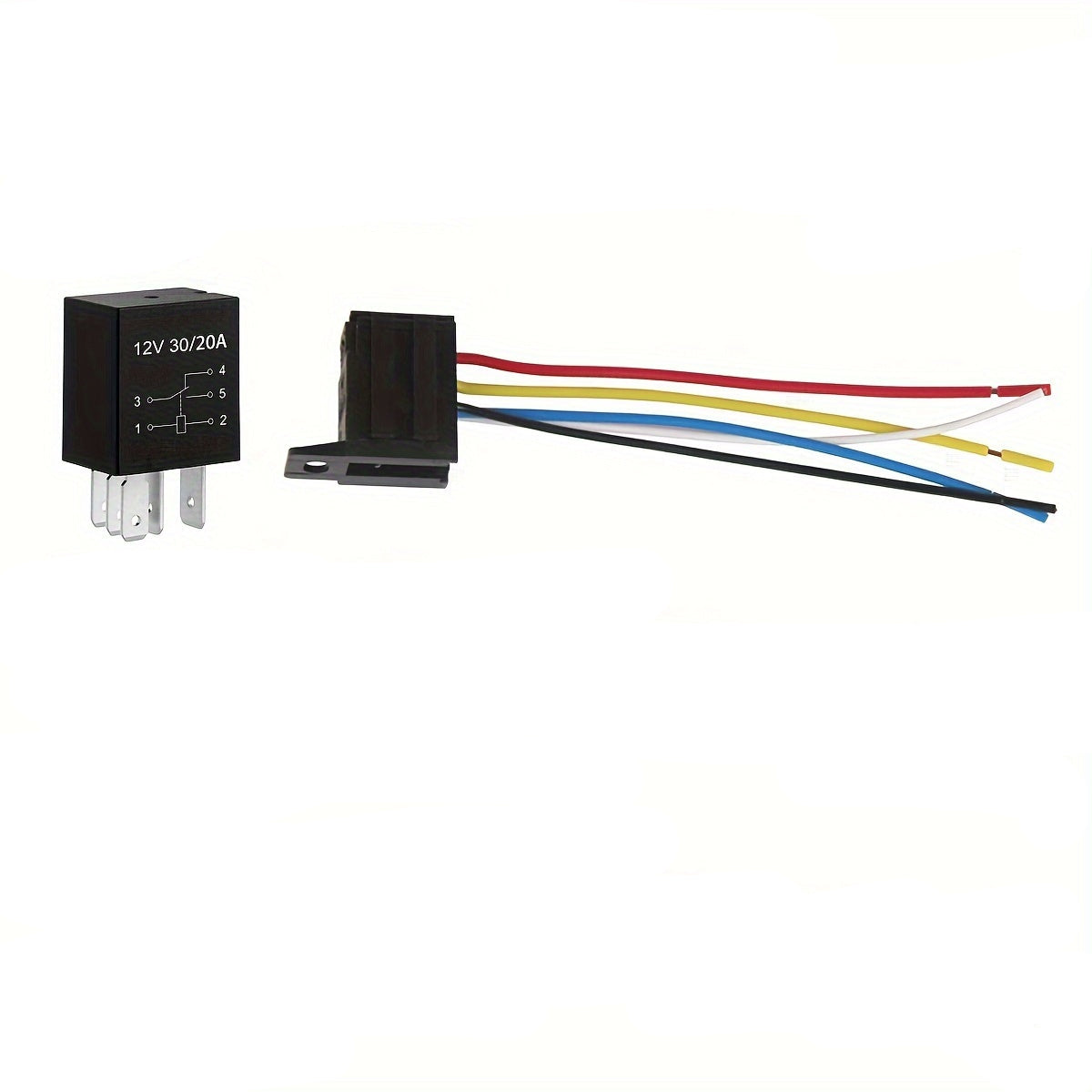 1pc 5Pin Heavy Duty 12V 30A Car Relays Wire Socket Plug Harness Kit (1 ...