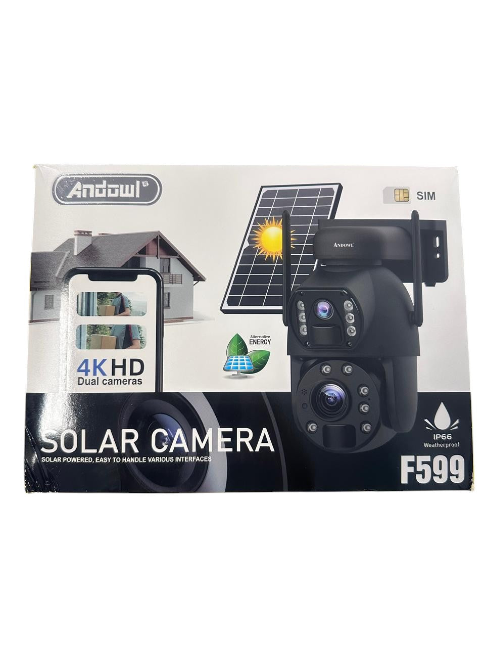 Andowl F599 IP66 4K 4G Sim Smart Surveillance Camera with Mobile Phone ...