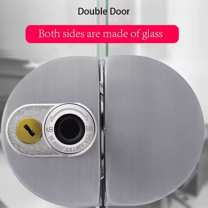 Frameless Glass Double Door Fingerprint Electronic Lock | Electromann SA