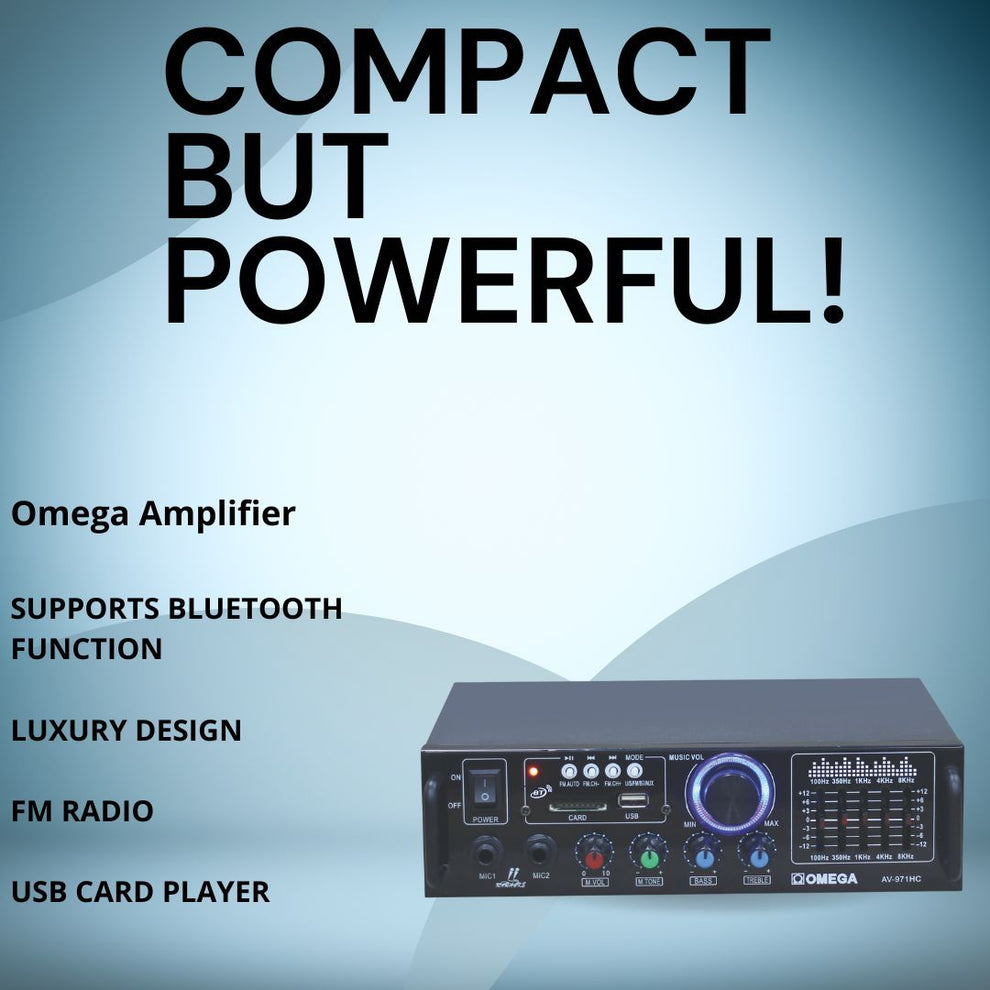 Omega AV-971HC Mini Professional Bluetooth USB SD Card Portable Amplif ...