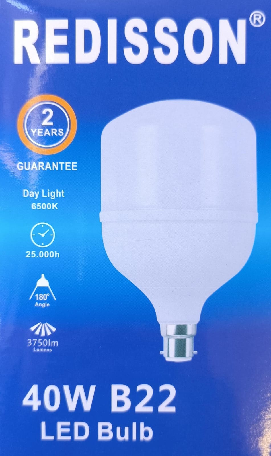 REDISSON 220v AC 40Watt B22 (Push and Twist Type) 6500K Cool White LED ...
