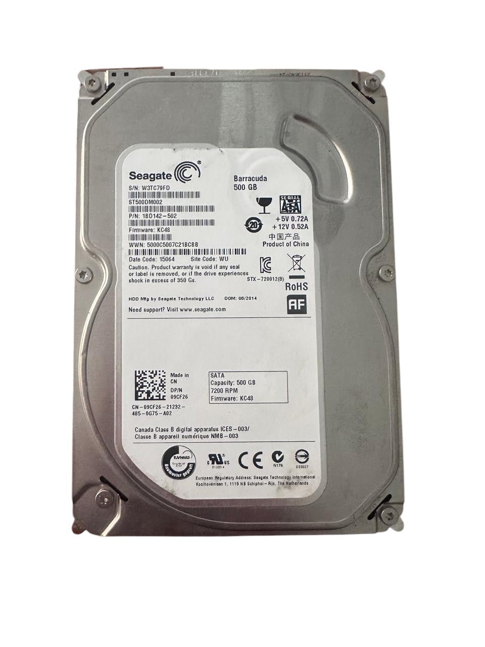 Used Seagate 500GB SATA Internal Hard Drive – 3.5" HDD (10007786 ...