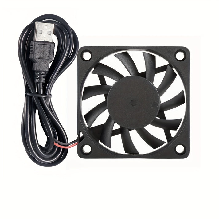 60x60x10mm DC Cooling Fan | 2-Pin PC Computer Case Fan, Operates at 5V ...