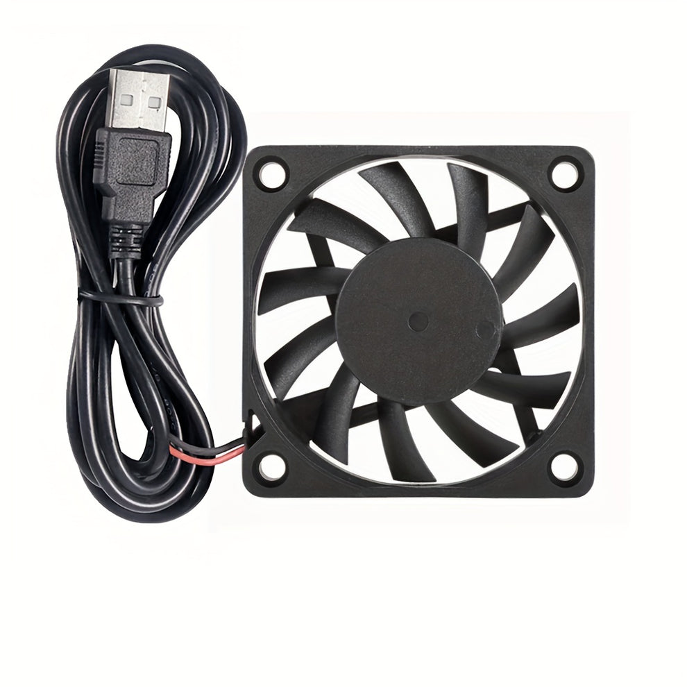 60x60x10mm DC Cooling Fan | 2-Pin PC Computer Case Fan, Operates at 5V ...