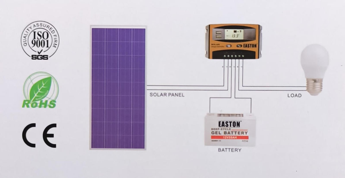 EASTON 10A 12v/24v Solar Charge Controller | Electromann SA