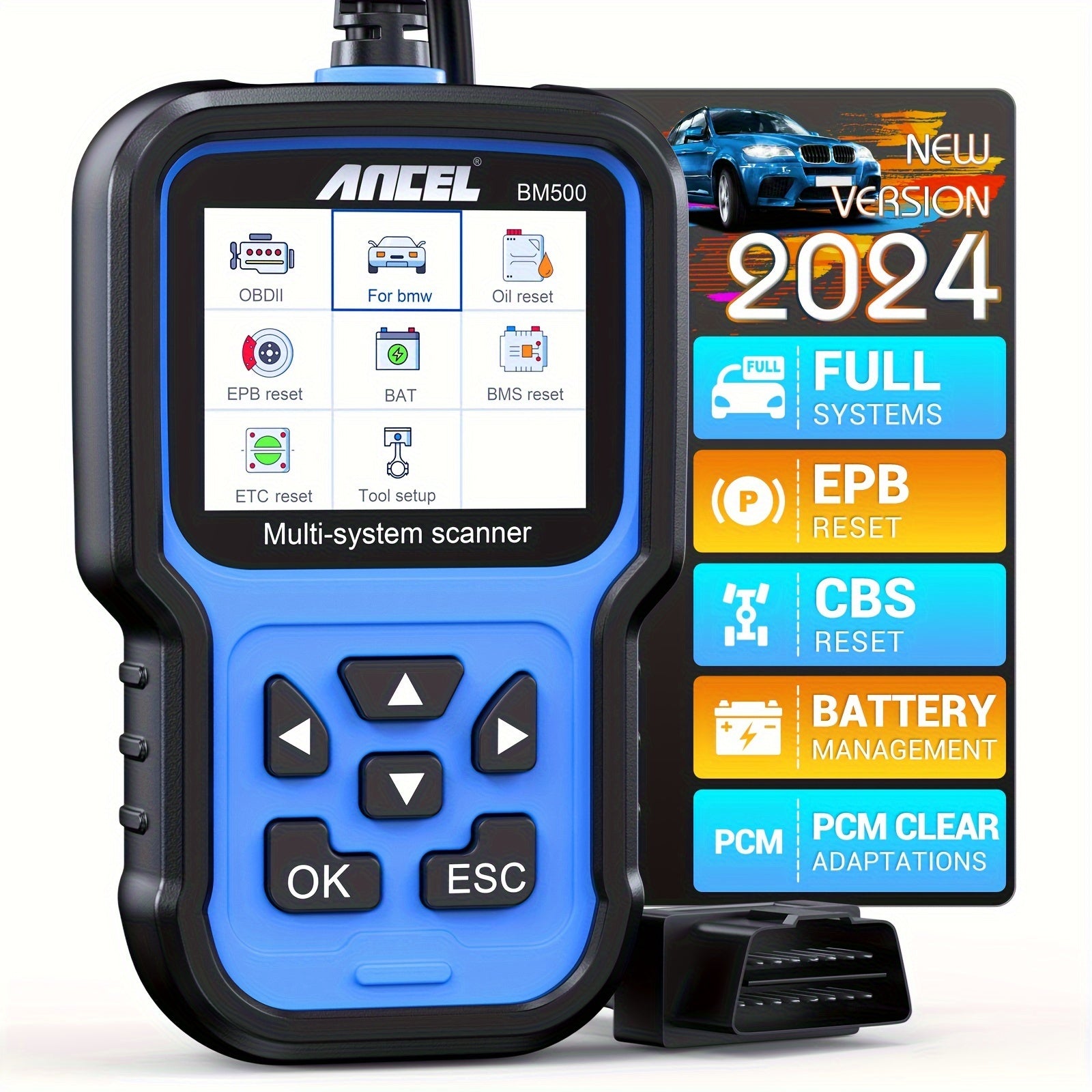 ANCEL BM500 OBD2 Scanner for BMW Mini - All System Car Diagnostic Tool ...