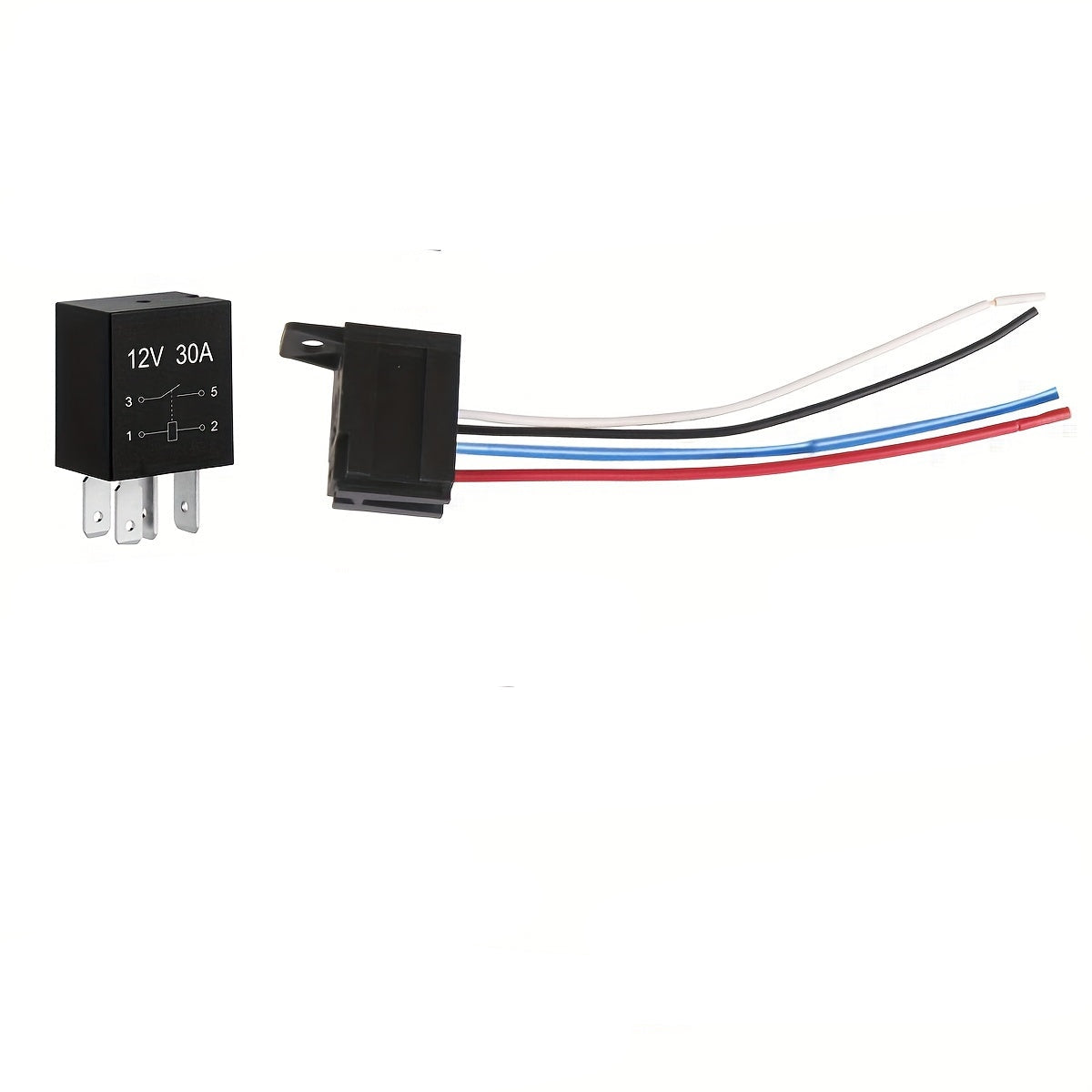 1pc 4Pin Heavy Duty 12V 30A Car Relays Wire Socket Plug Harness Kit (4 ...